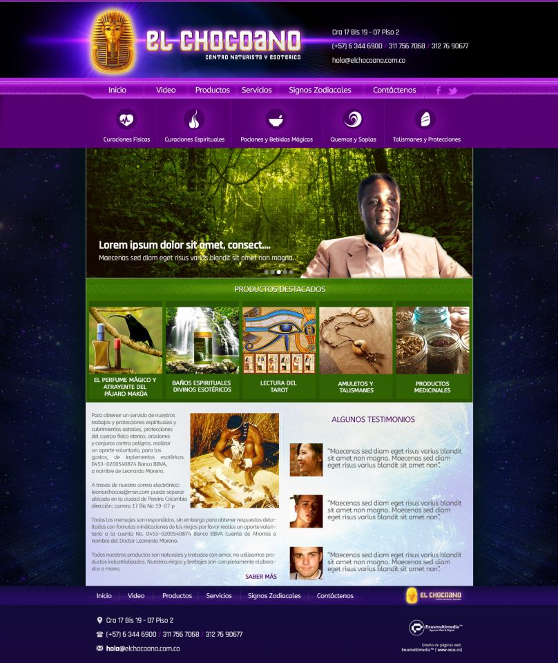 Diseño Web El Chocoano / El Chocoano